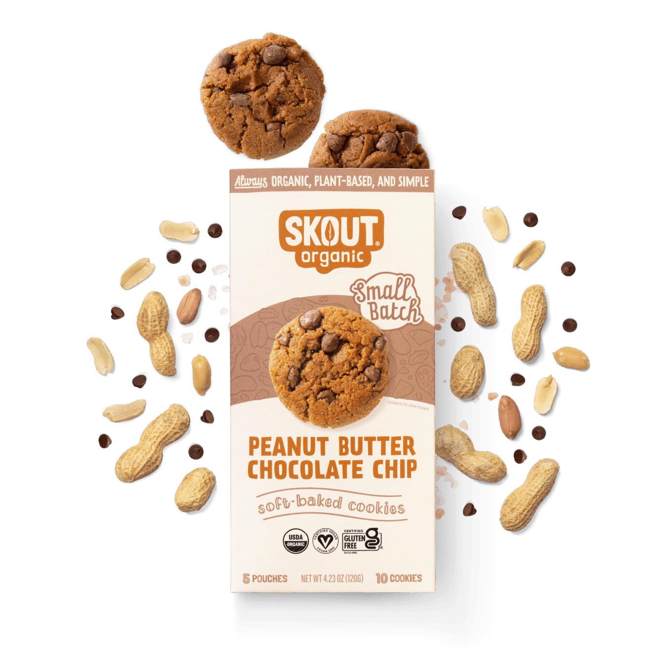 Skout Organic Soft Baked Cookies | Peanut Butter Chocolate Chip