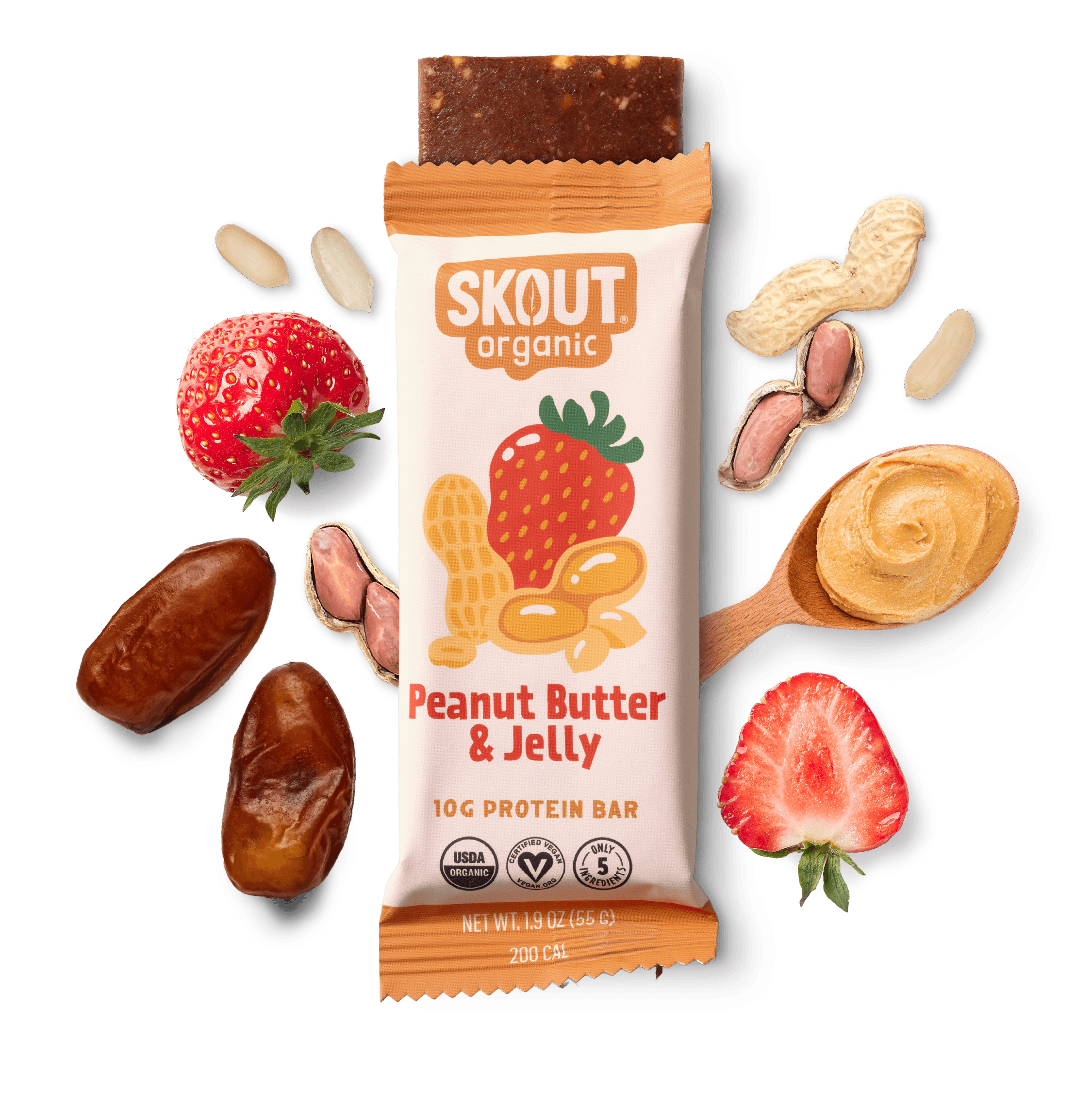 Skout Organic Protein Bar | Peanut Butter & Jelly
