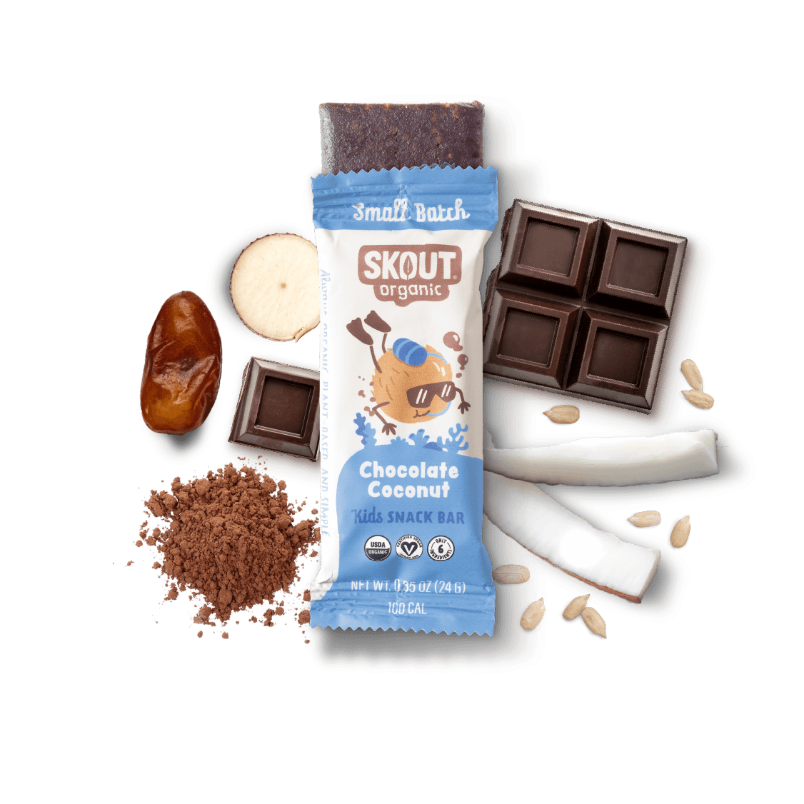 Skout Organic Kids Snack Bar | Chocolate Coconut
