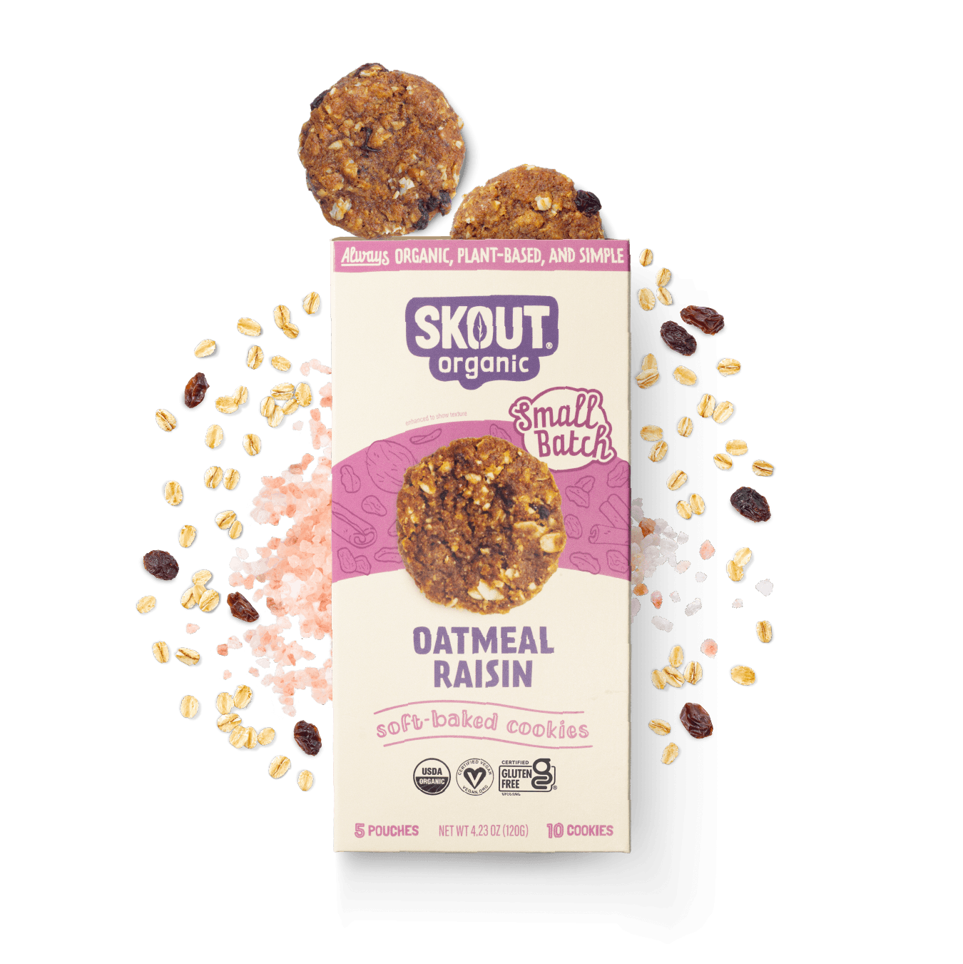 Skout Organic Soft-Baked Cookies | Oatmeal Raisin