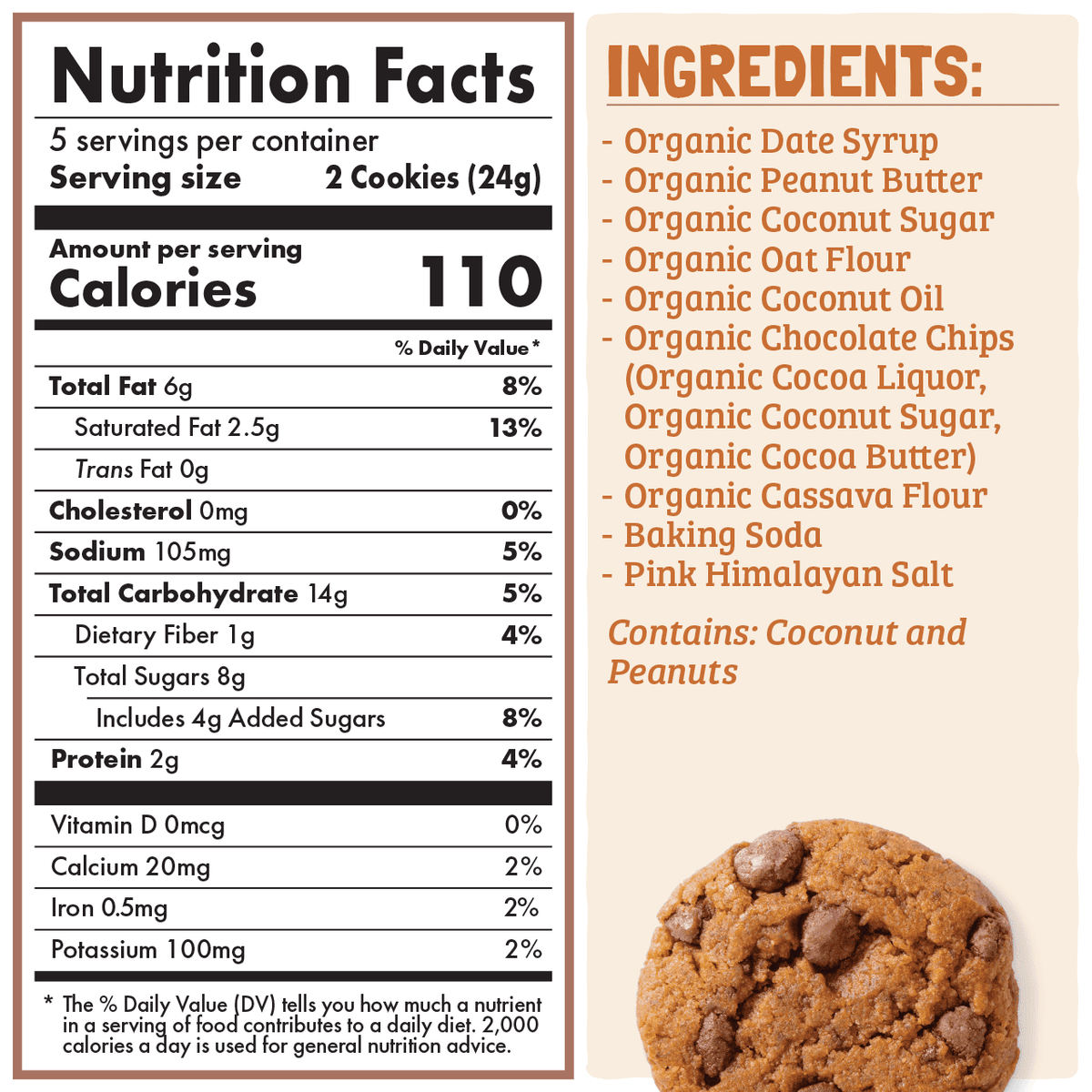 Skout Organic Soft Baked Cookies | Peanut Butter Chocolate Chip