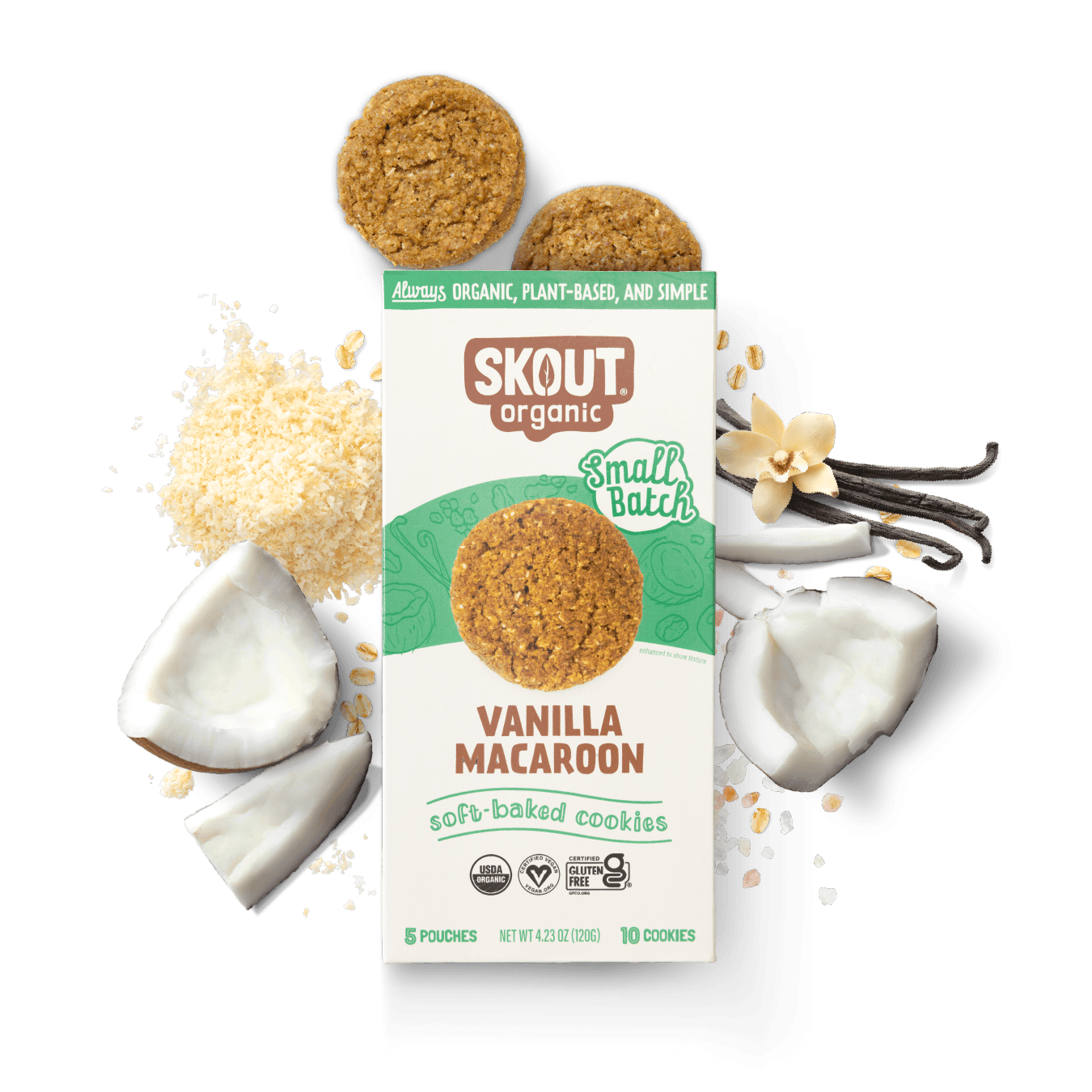 Skout Organic Soft Baked Cookies | Vanilla Macaroon