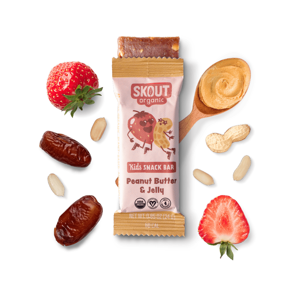 Skout Organic Kids Snack Bar | Peanut Butter and Jelly