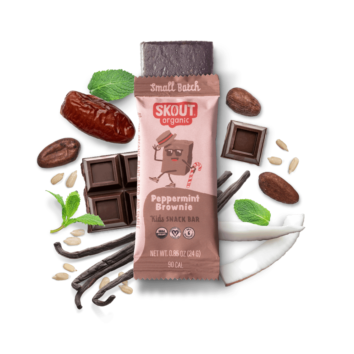 Skout Organic Kids Snack Bar | Peppermint Brownie