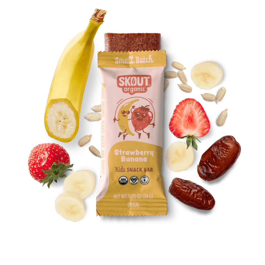 Skout Organic Kids Snack Bar | Strawberry Banana Banana